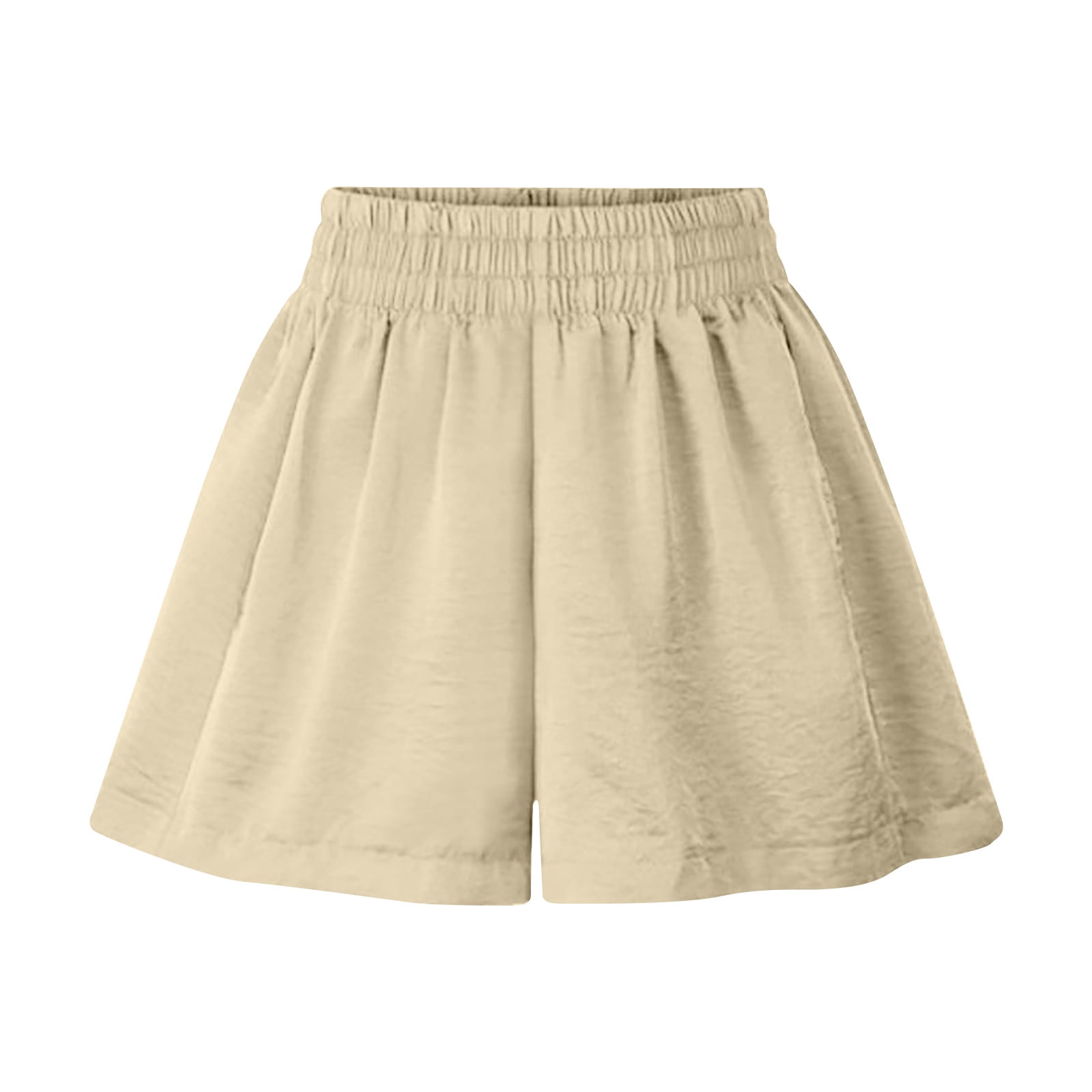 XWSHYW Women's Polyester Summer Shorts, Loose High Waist Short Pants ...