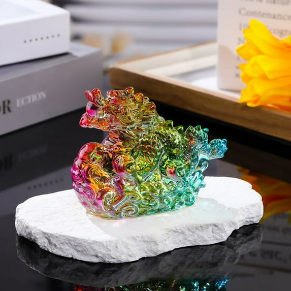 EDHITNR Year of the Dragon Crystal Glass Ornament, Year Decorative ...