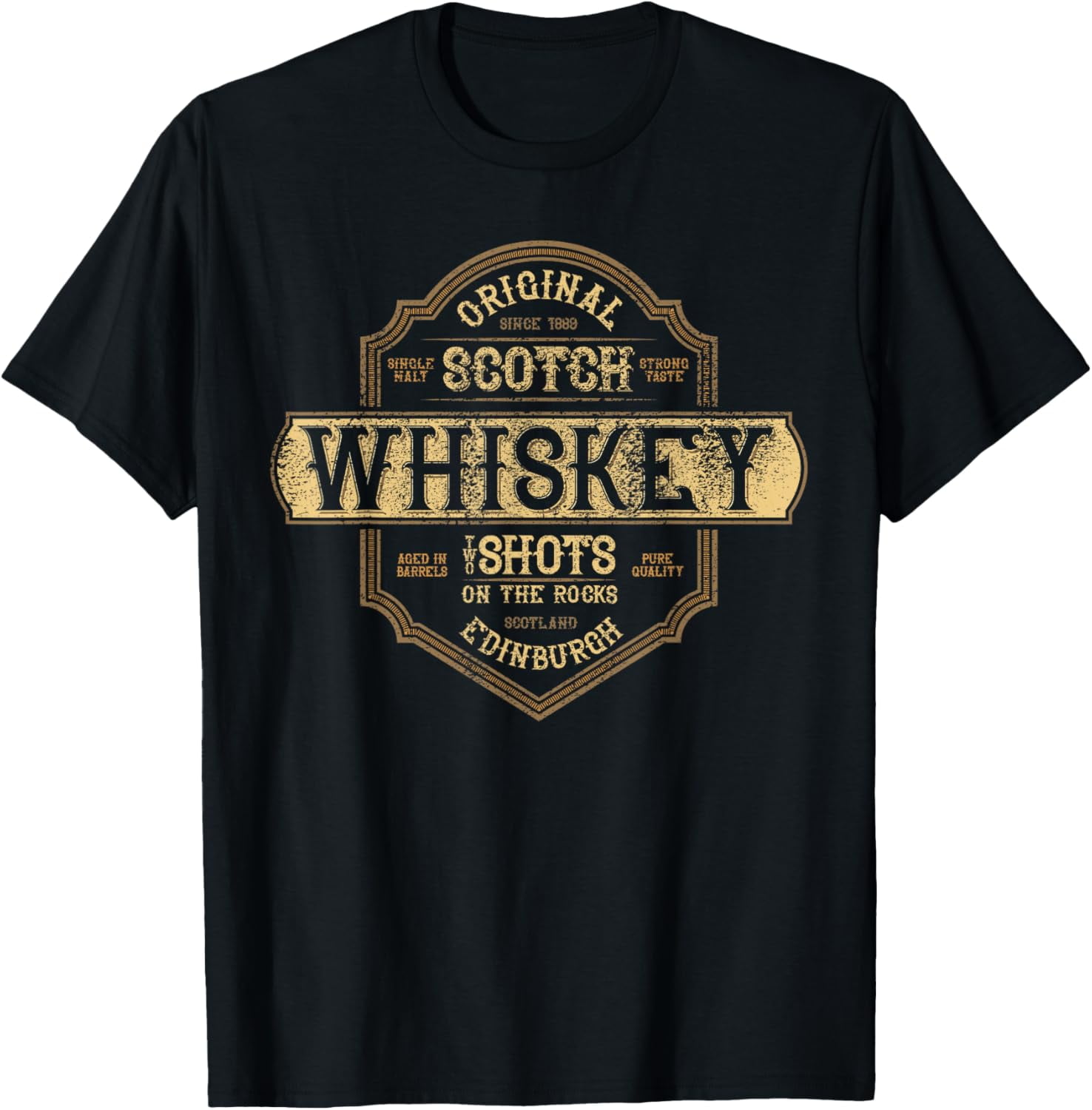 EDINBURGH SCOTLAND Scotch Whiskey Vintage Retro T Shirt T-Shirt ...
