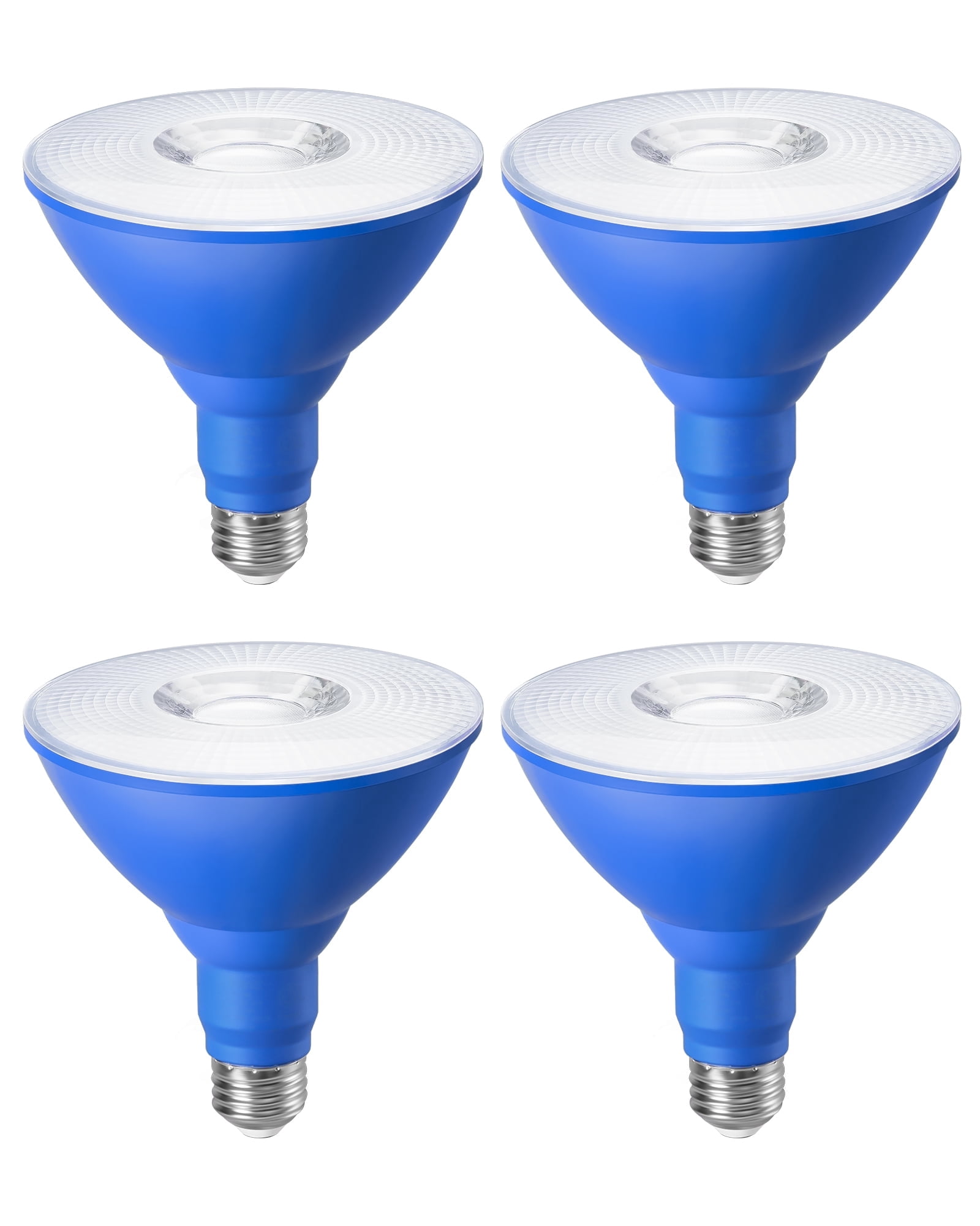 EDISHINE 4 Pack PAR38 Blue LED Flood Light Bulbs Outdoor, Dimmable Blue ...