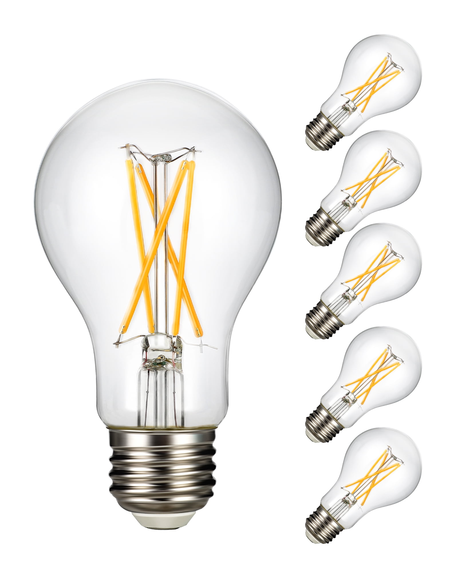 EDISHINE Vintage LED Edison Light Bulbs 60 Watt Equivalent, A19 ...