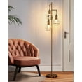 EDISHINE Adjustable Pole Dimmable Industrial Floor Lamp, 65 inch, 3 LED ...