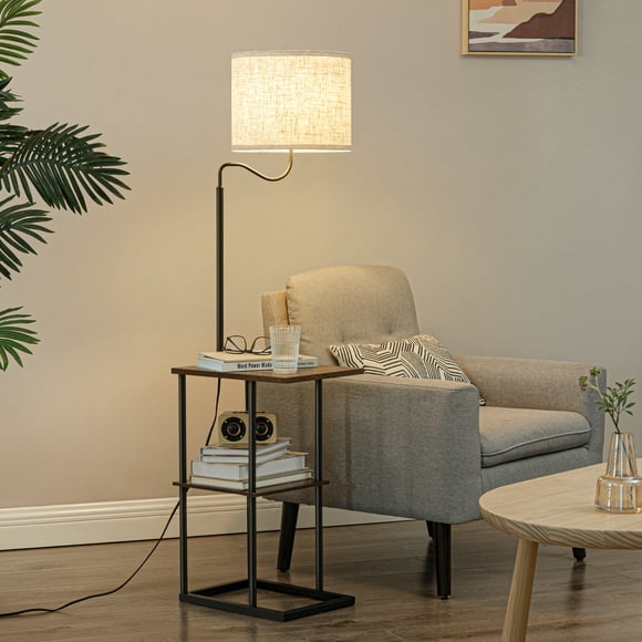 Side Table Lamp Combo