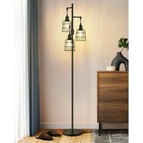 EDISHINE Adjustable Pole Dimmable Industrial Floor Lamp, 65 inch, 3 LED ...