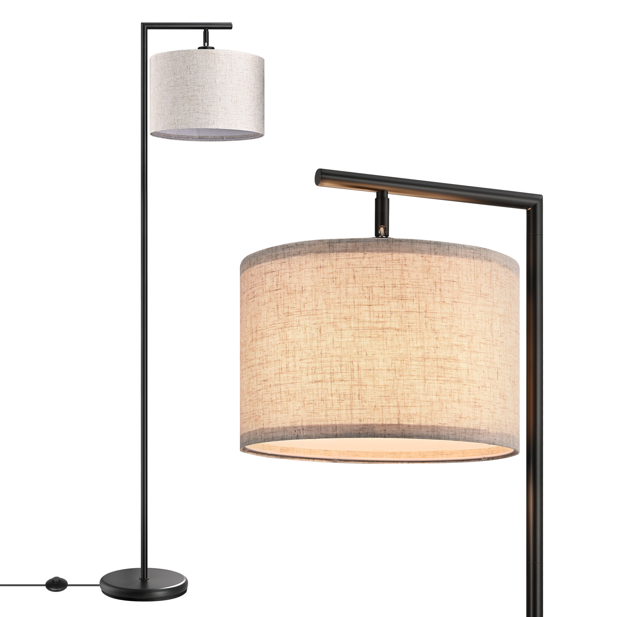 EDISHINE Modern Arc Floor Lamps for Living Room, Contemporary Standing ...