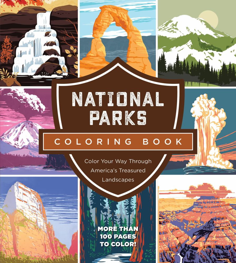 EDITORS OF CHARTWELL BOOK: National Parks Coloring Book: Color Your Way ...