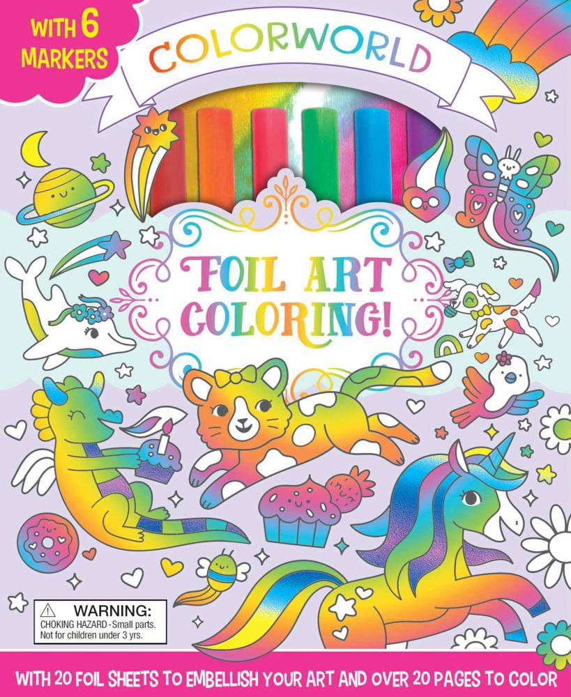 ColorWorld: Foil Art Coloring!, 64 pages (Hardcover) - Walmart.com