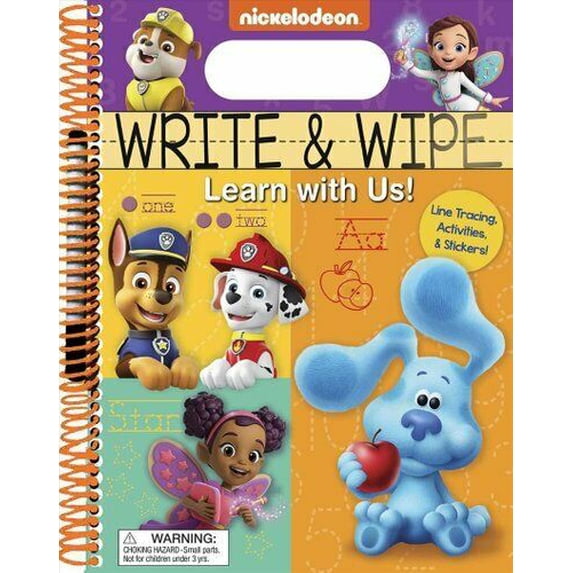 Nickelodeon: Write and Wipe: Learn with Us!, 60 pages (Spiral-Bound ...