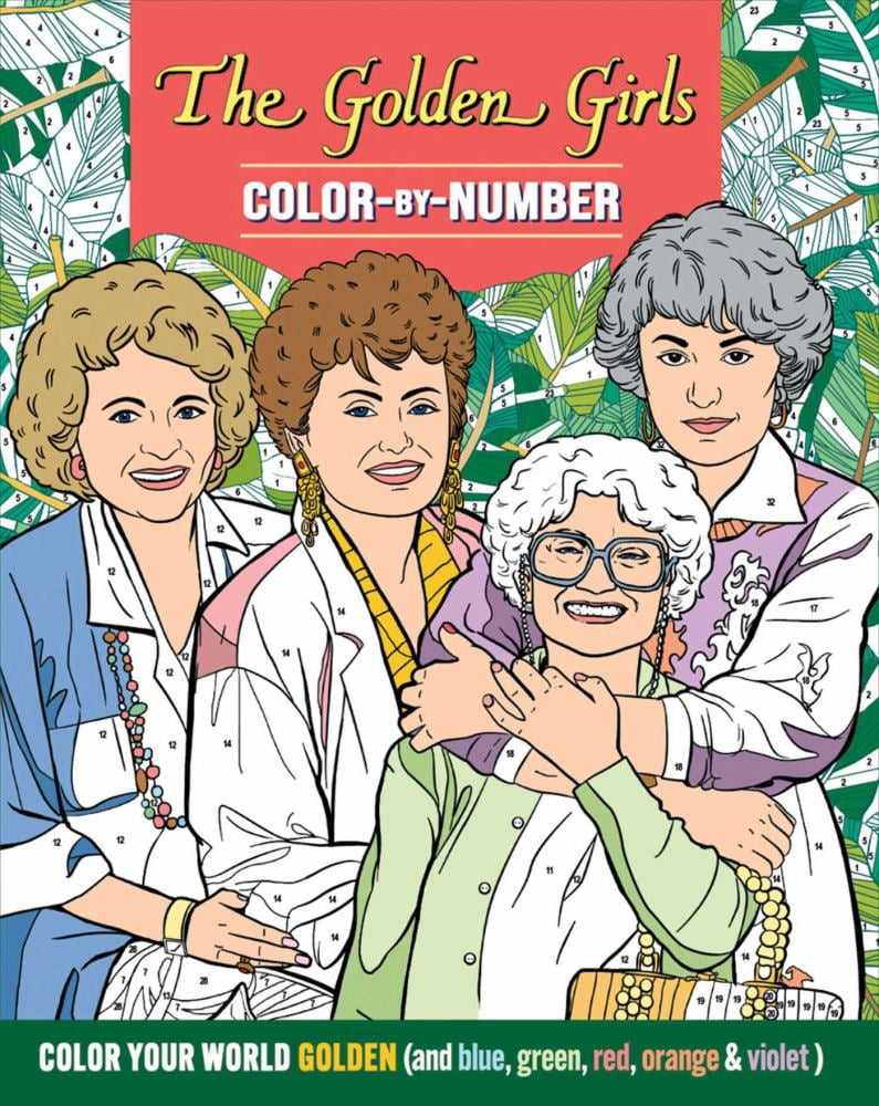 The Golden Girls, Color-By-Number Book, 192 pages, Relaxing Activity ...