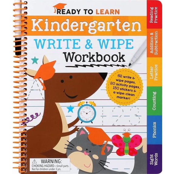 Silver Dolphin, Kindergarten Write and Wipe Workbook, Ready to Learn ...