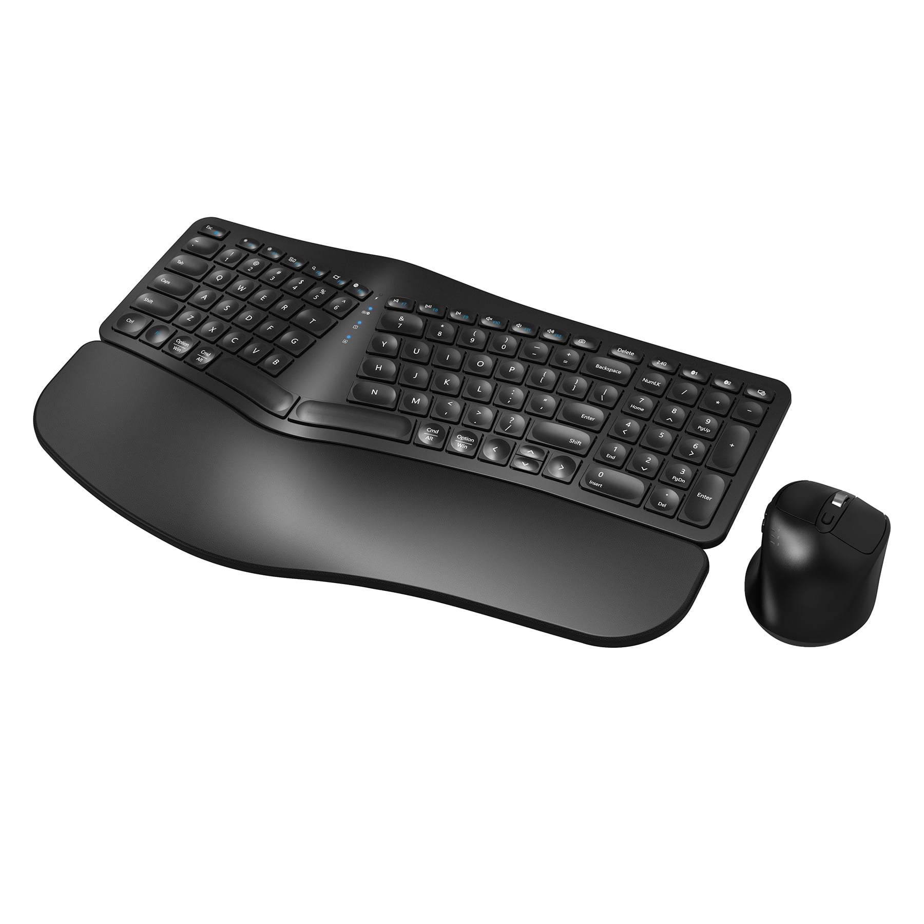 EDJO Ergonomic Wireless Keyboard and Mouse Combo, Bluetooth/2.4G Dual ...