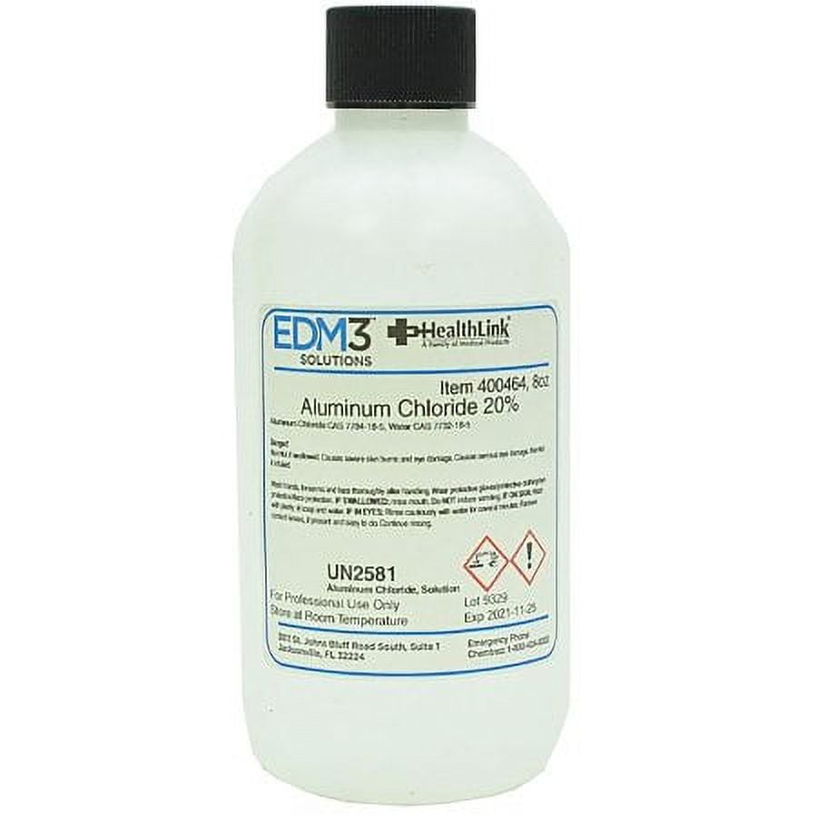 EDM 3 Aluminum Chloride Solution 20% 8 oz. EACH - Walmart.com