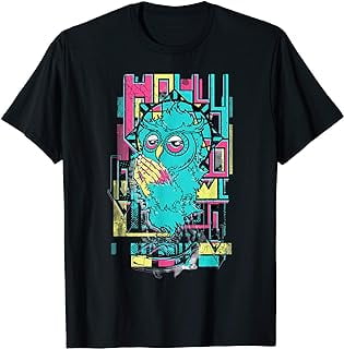 EDM Techno Trippy Owl Design Dance Rave Music Festival T-Shirt ...