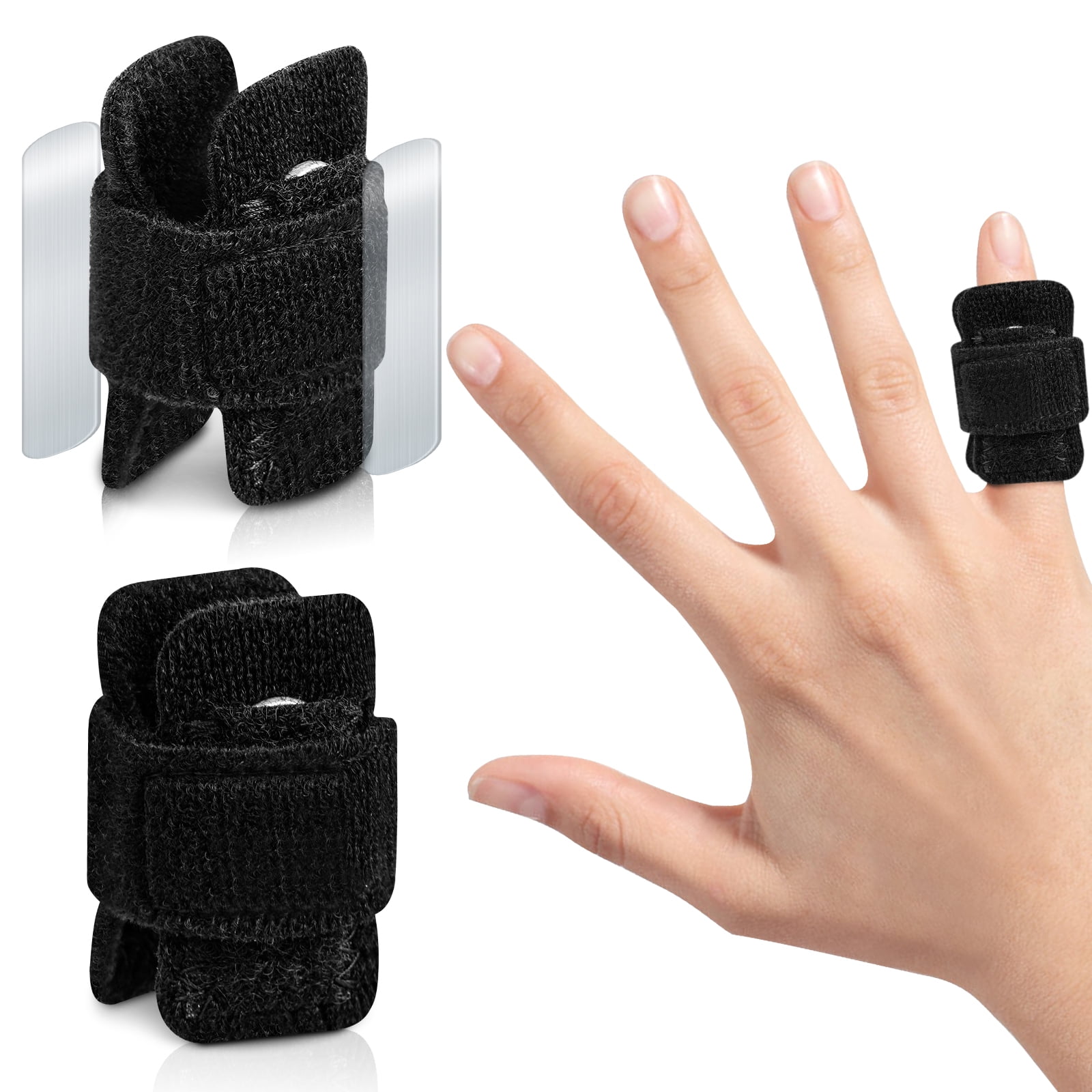 EDNYZAKRN 2Pcs Thumb Splint, Ajustable 2 Metal Bar Trigger Finger ...