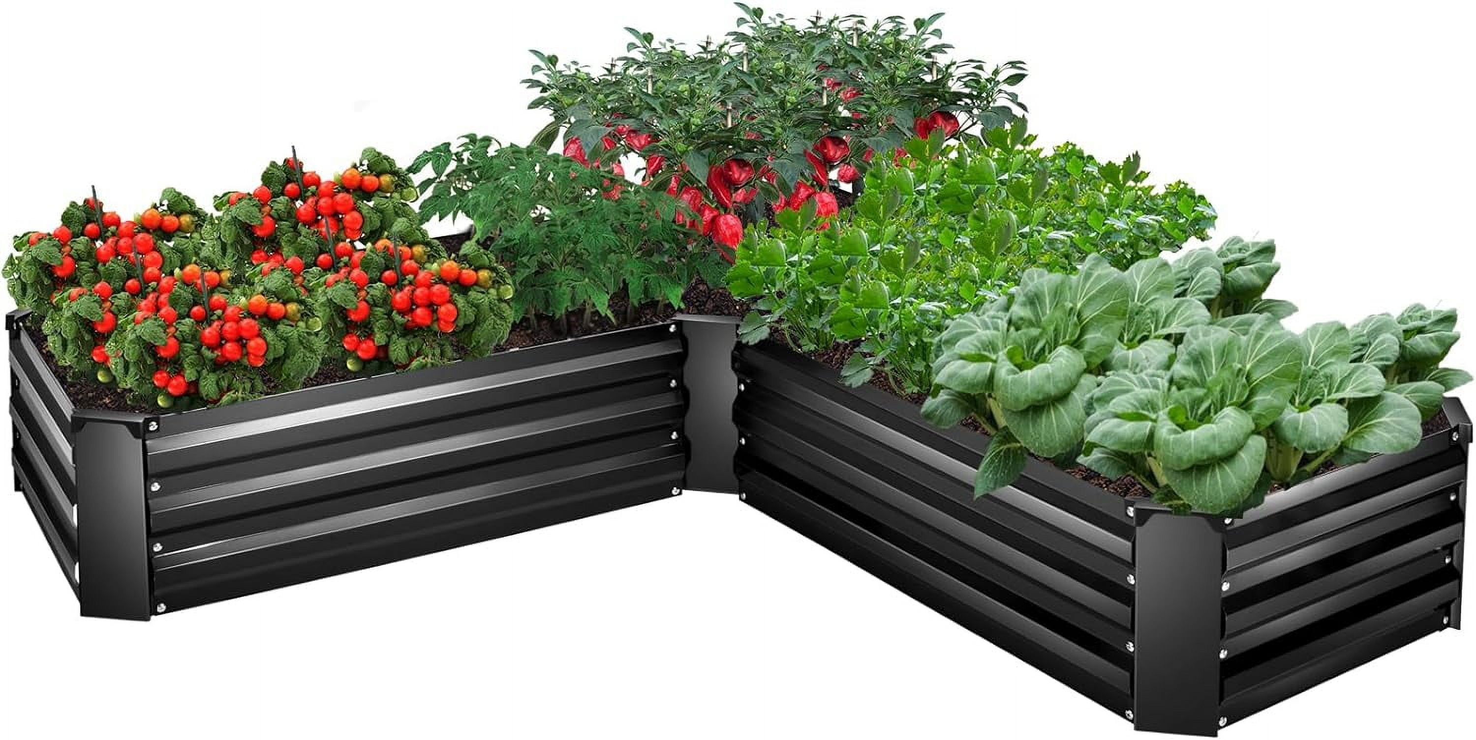EDOSTORY Raised Bed Garden Bed Kit, 5x5x1ft Galvanized Planter Tall ...