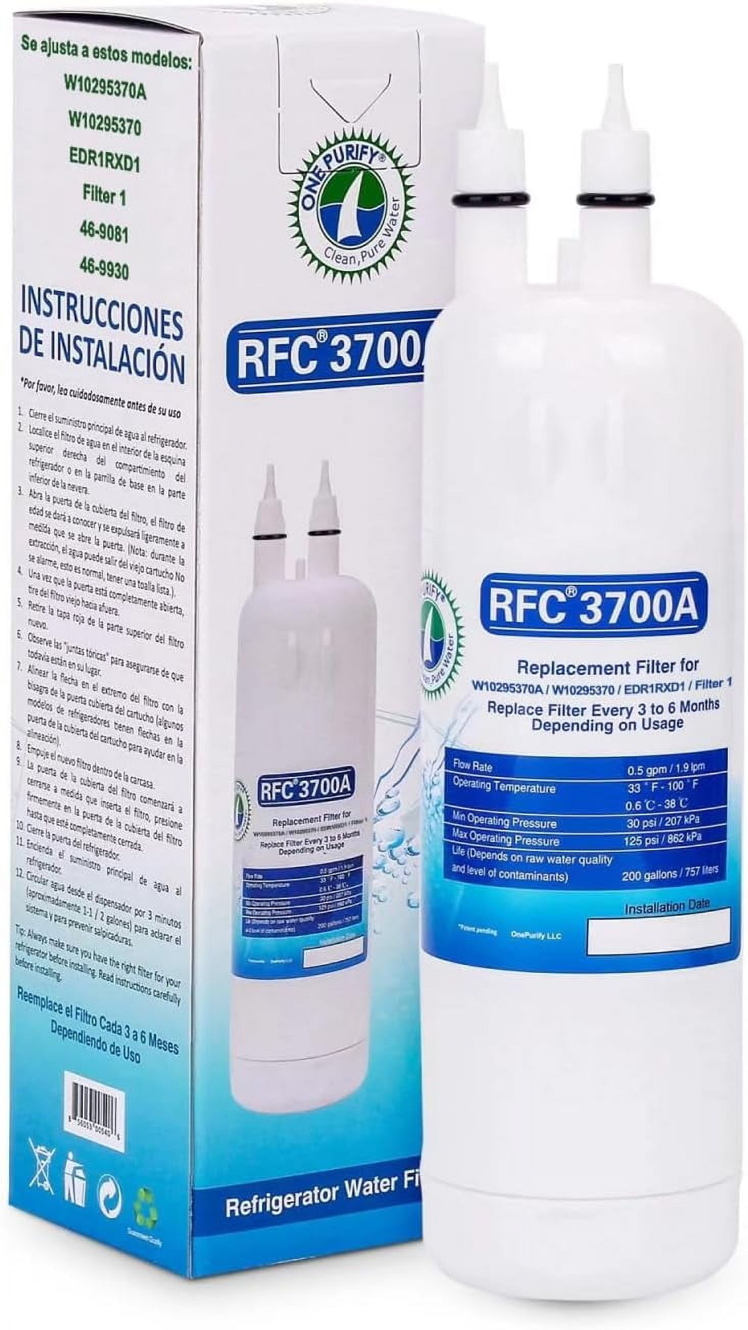 EDR1RXD1 Refrigerator Water Filter Replacement for W10295370A ...
