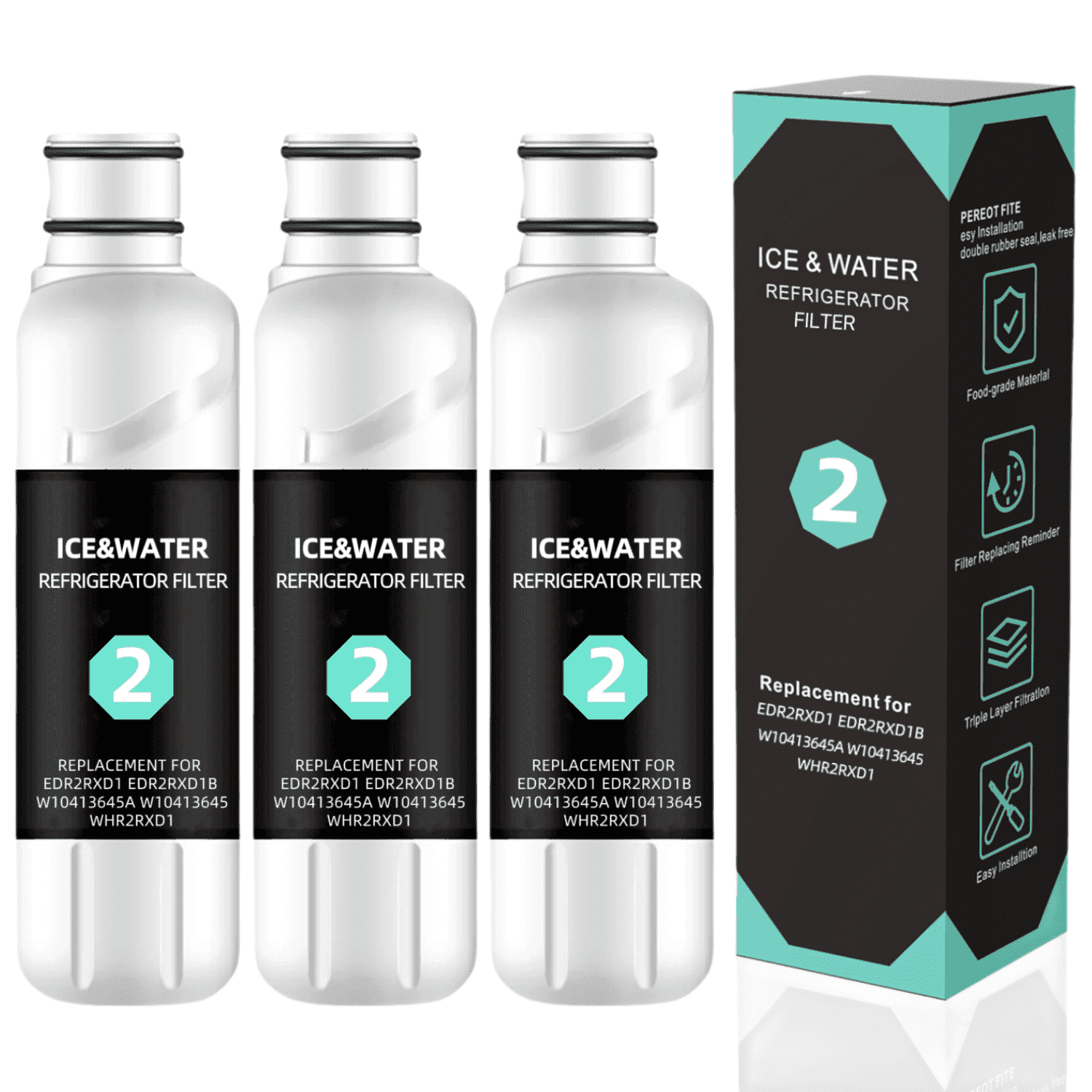 EDR2-RXD1 Water Filter 2 Compatible with W10413645A W10413645 469082.3 ...