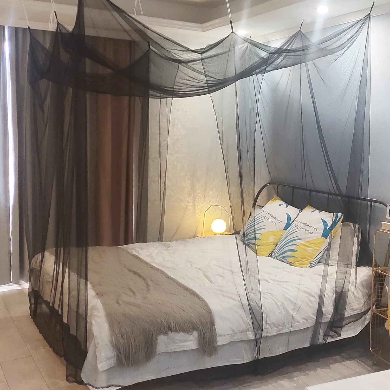 EDSRDLUZ 400 Fine Meshes Luxury Mosquito Large Square Net for Single to ...