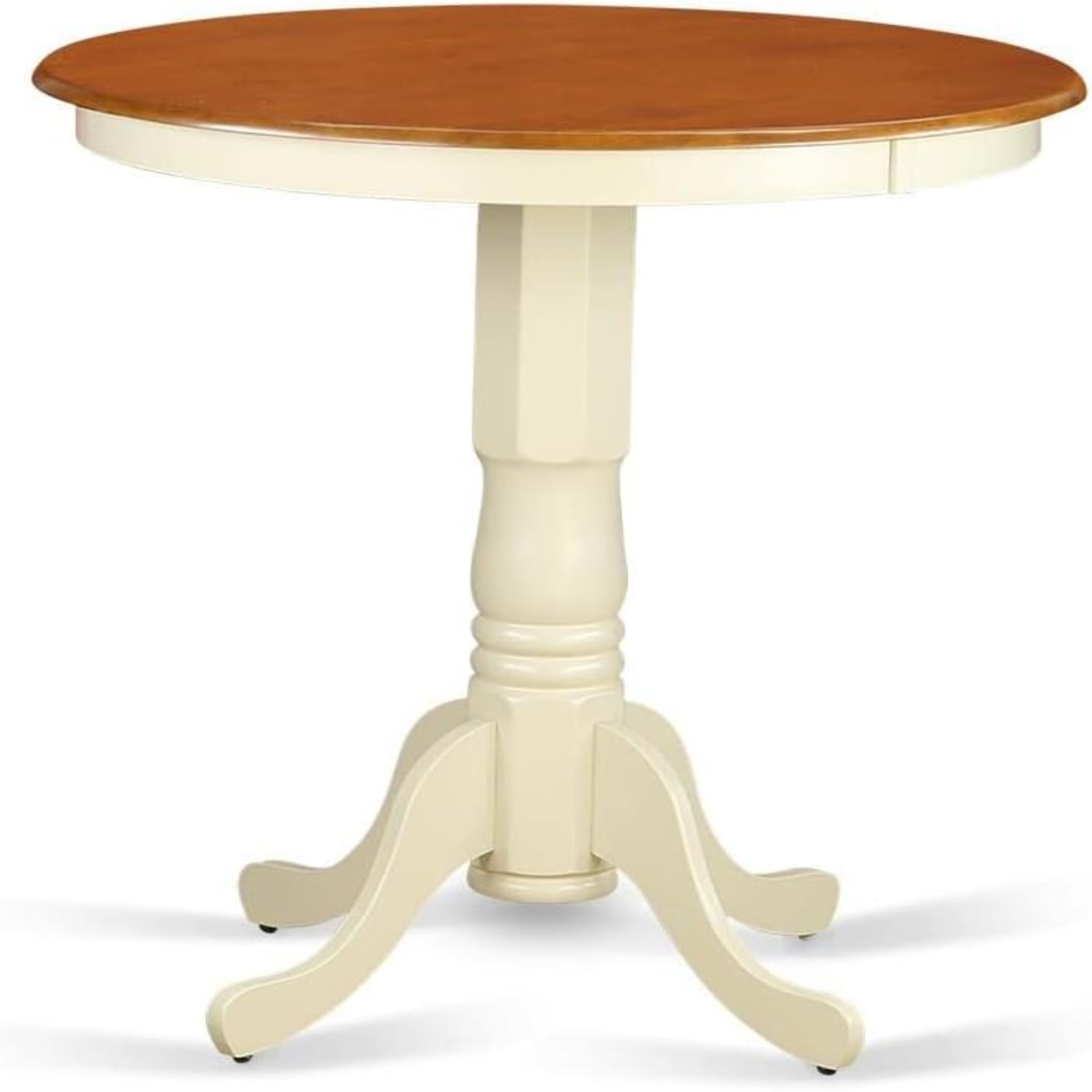 EDT-BLK-TP Eden Counter Height - Round Dining Top with Pedestal Base ...