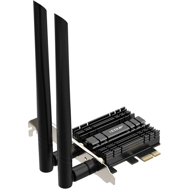 EDUP HOME PCI-E WiFi 6 Network Card AX1800Mbps Bluetooth 5.2 Heat Sink ...