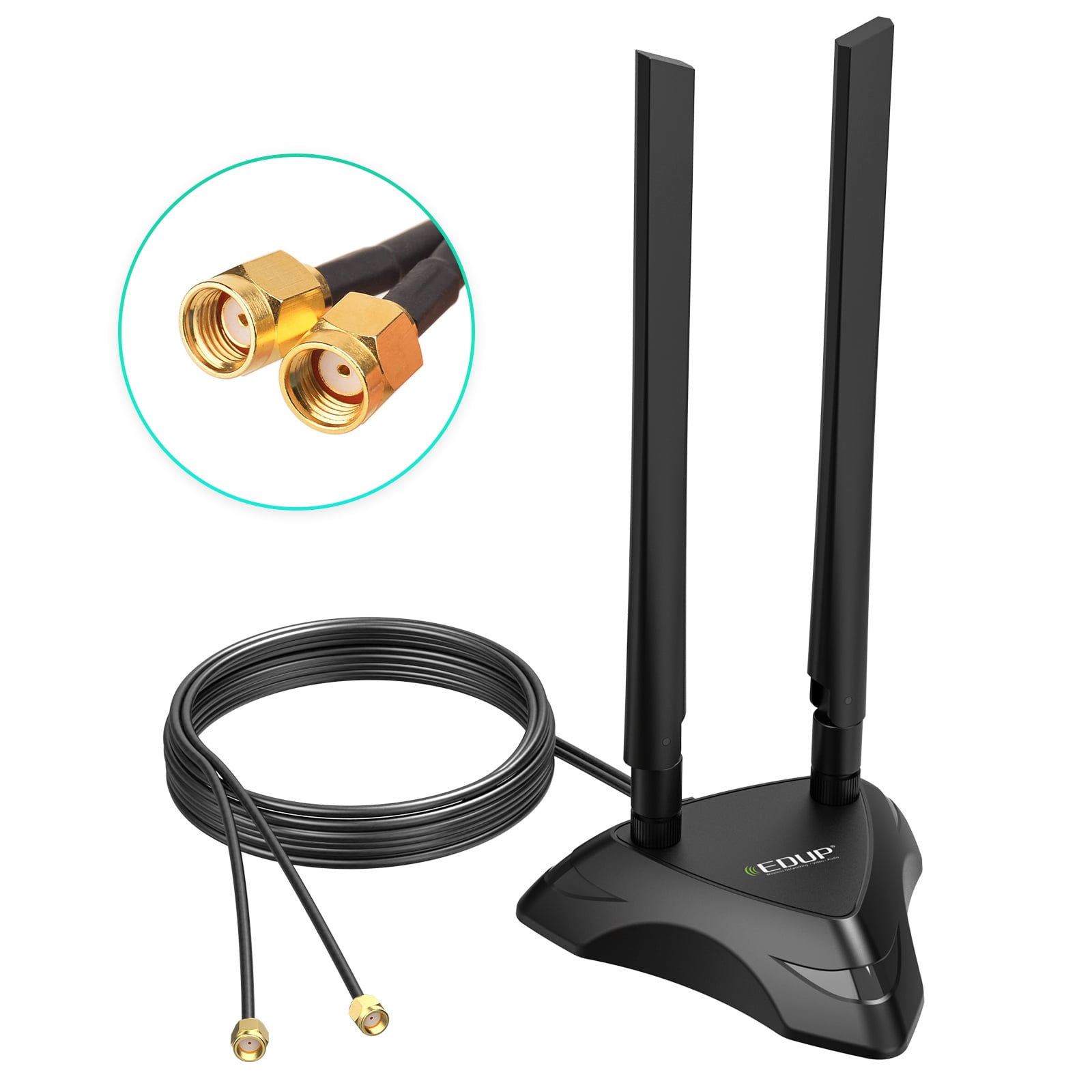 EDUP WiFi Antenna with RP-SMA Male Connector 2.4GHz 5.8 GHz Dual Band ...