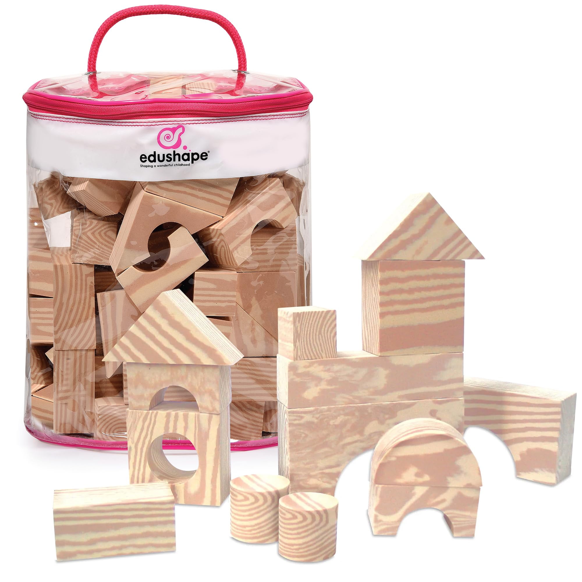 Edushape Wood Like Soft Blocks, 80 Piece - Walmart.com