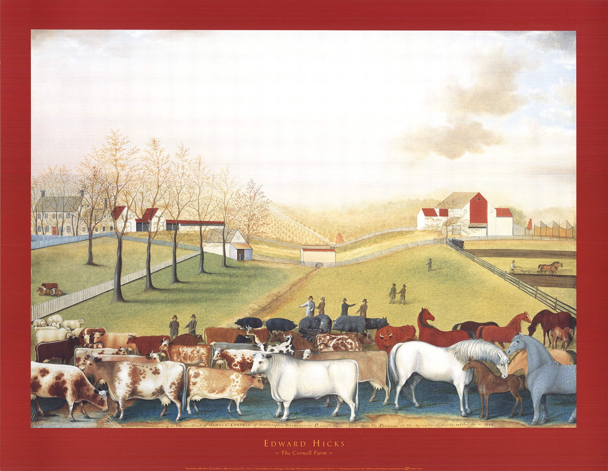 EDWARD HICKS The Cornell Farm, 1994 - Walmart.com