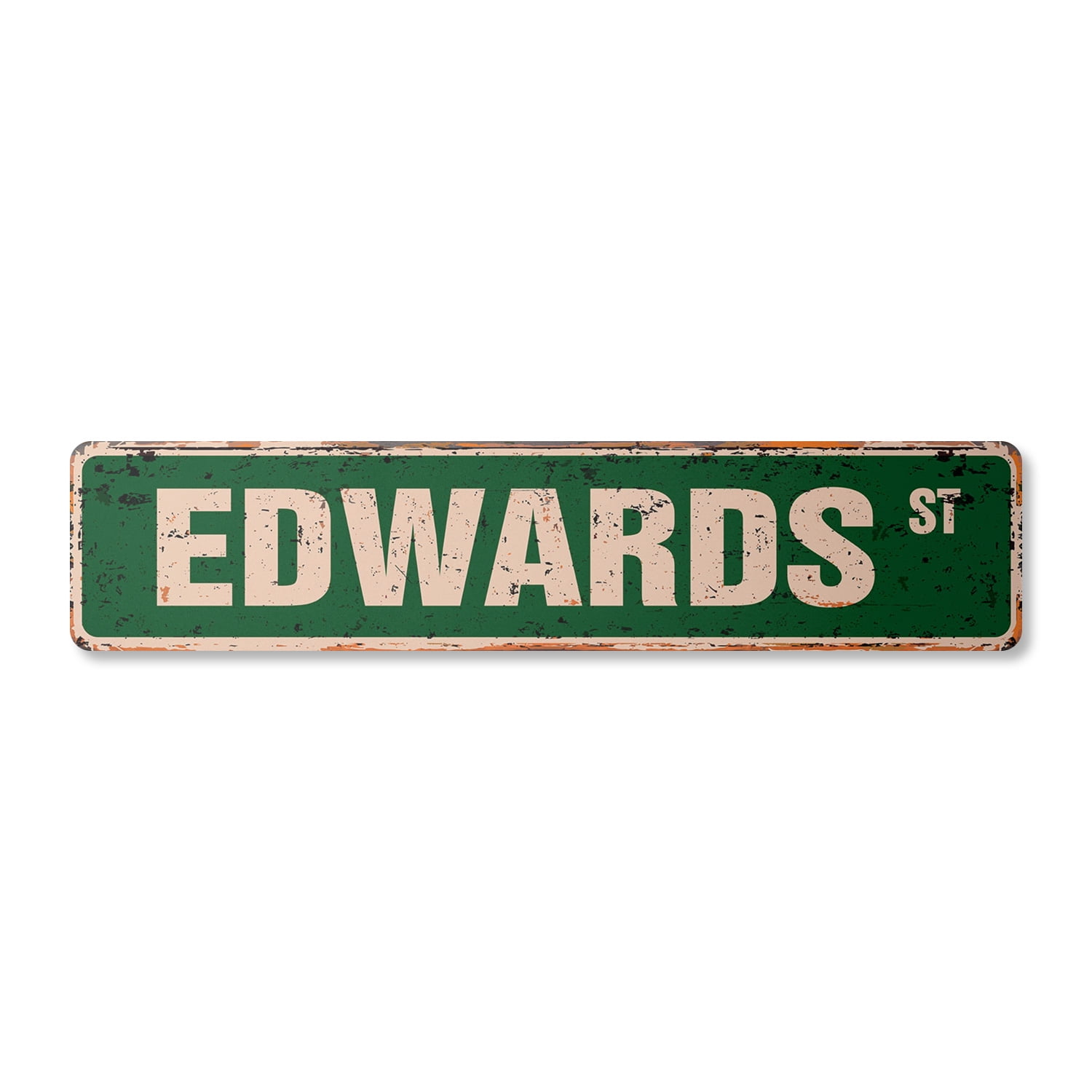 EDWARDS Vintage Plastic Street Sign Childrens Name Room Sign | Indoor ...