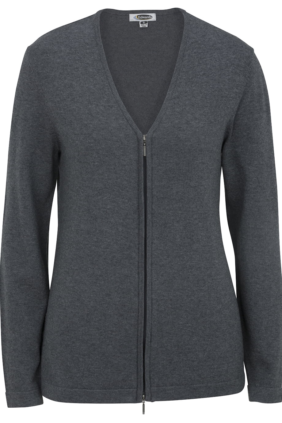 EDWARDS Women's' FULL ZIP V-NECK CARDIGAN SWEATER--7062,7062,SMOKE ...