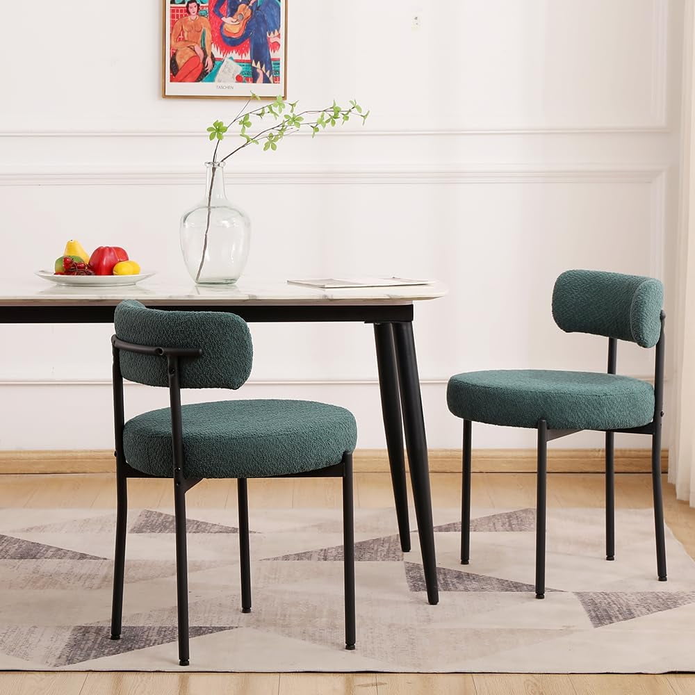 EDWELL White Dining Chairs Set of 2, Modern Dining Room Chairs Mid ...