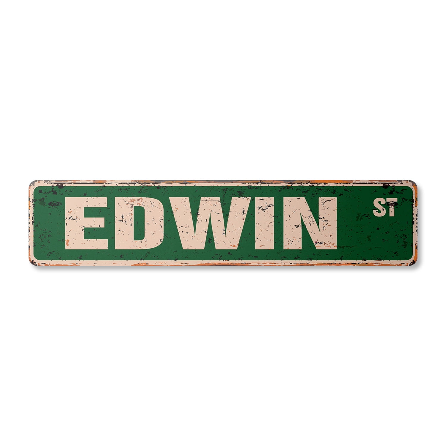 EDWIN Vintage Aluminum Street Sign Childrens Name Room Metal Sign ...