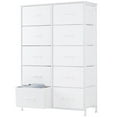 EDX 10 Drawers Dresser for Bedroom with Metal Frame, Wood Tabletop ...