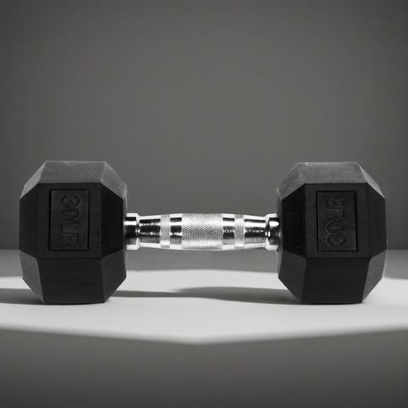 BalanceFrom 20 lb Neoprene Coated Iron Dumbbell Hex Weights Set with ...