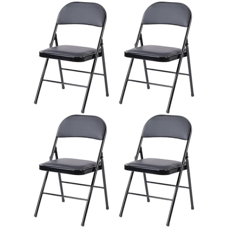 4- Pack Mity Lite Flex Folding Chair, Black - Walmart.com
