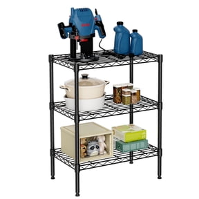 Zimtown Adjustable 3-Tier Steel Storage Rack, 18x8x18 Wire Shelving ...