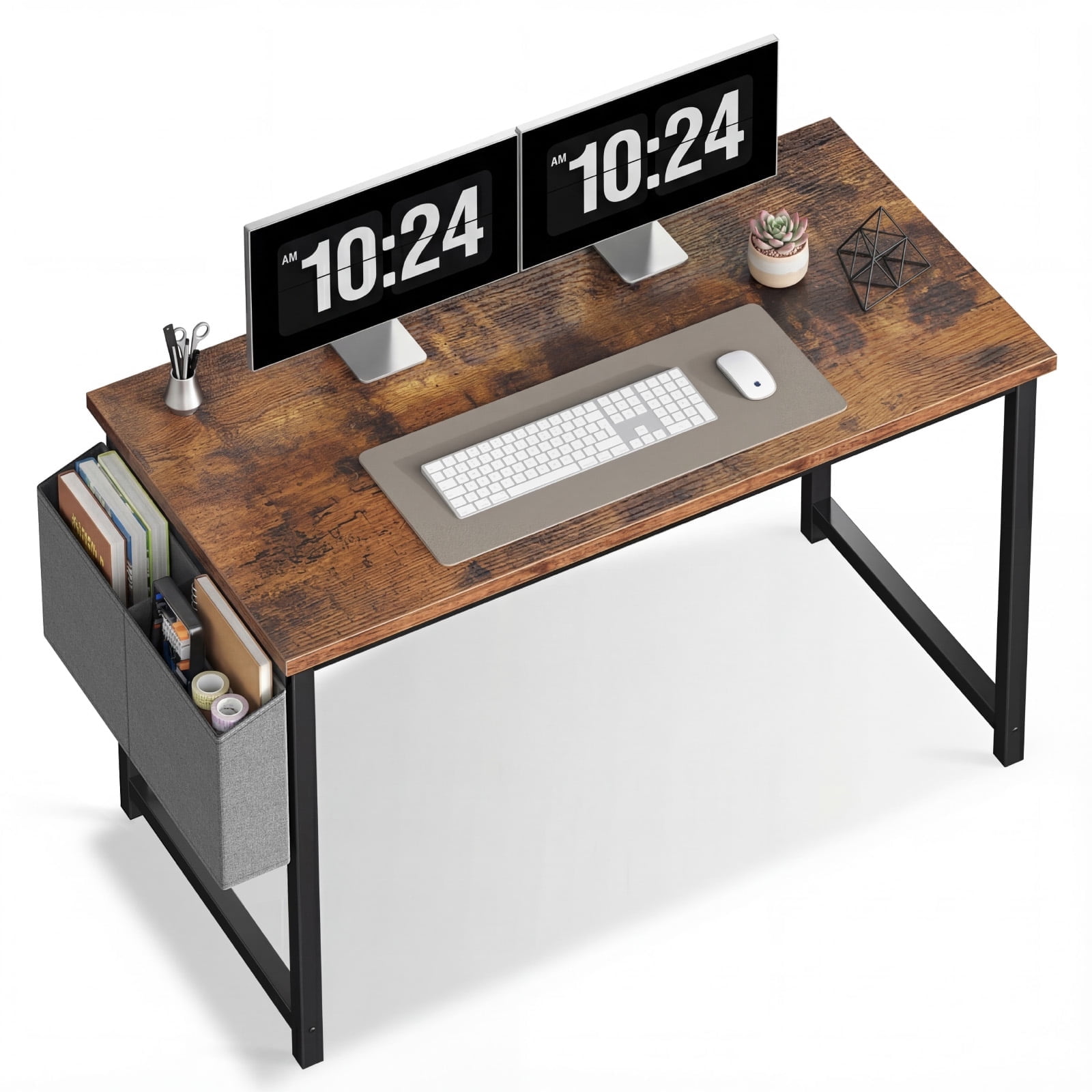 EDX 47" Computer Desk with Metal Frame, Scratch-Resistant Surface ...