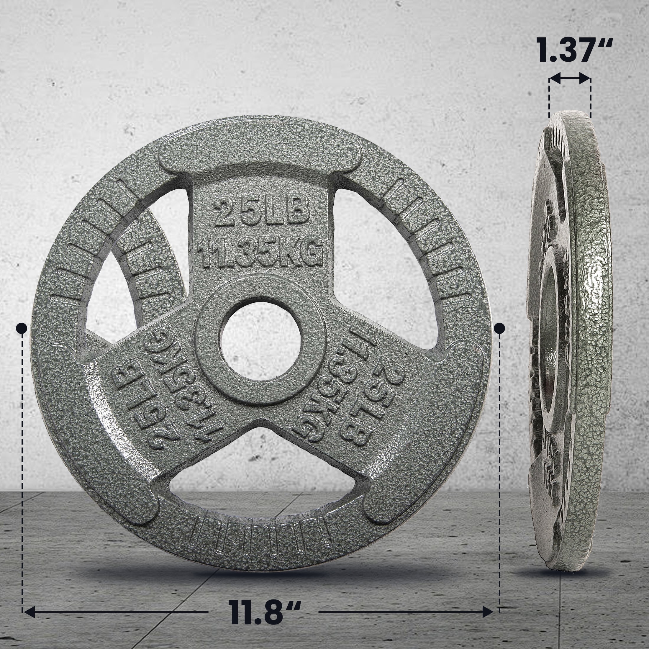 EDX 2-Inch Olympic Cast Iron Weight Plate – Rust-Resistant, Grip ...