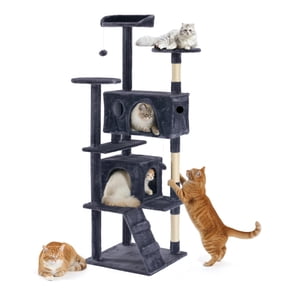 PAWZ Road 64" Cat Tree with Multi-Level Scratching Post Tower Large ...