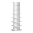 EDX 7-Tier PVC Rotating Shoe Rack Tower, 360-Degree Carousel Organizer ...
