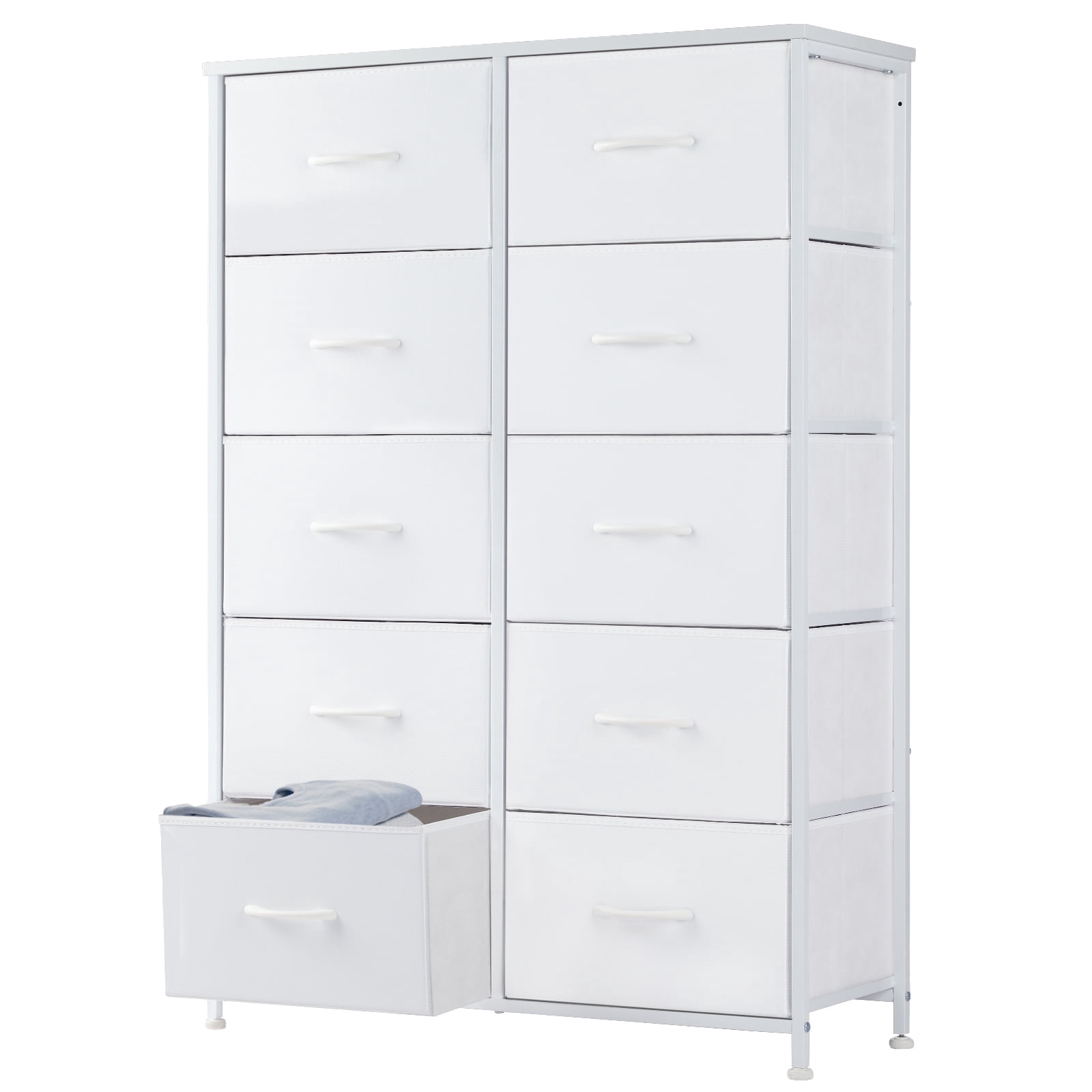 EDX 8 Drawers Dresser for Bedroom with Metal Frame, Wood Tabletop ...