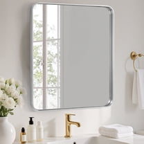 EDX Bathroom Mirror 16"x 20" Wall Mirror with Rectangular Metal Frame ...