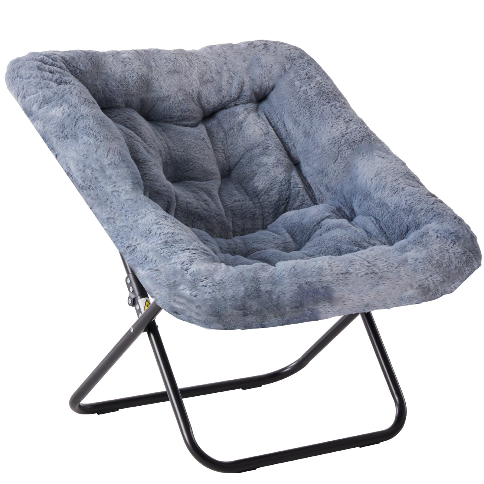 edx, Comfy Chair for Adults, Large Faux Fur Folding Lounge, Oversized ...