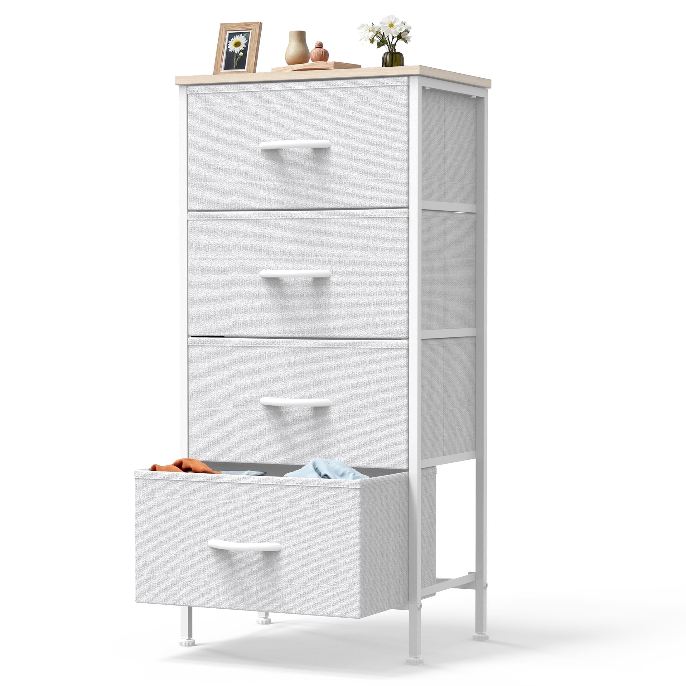 edx 4 Drawers Fabric Dresser for Bedroom, Drawer Organizer Storage ...