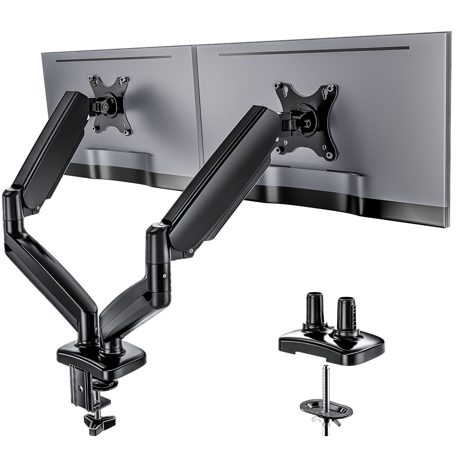 EDX Dual Monitor Stand, Adjustable Desk Mount for 13-32 inch Screens ...