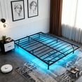 edx King Size Floating Bed Frame, Metal Platform Bed Frame with LED ...