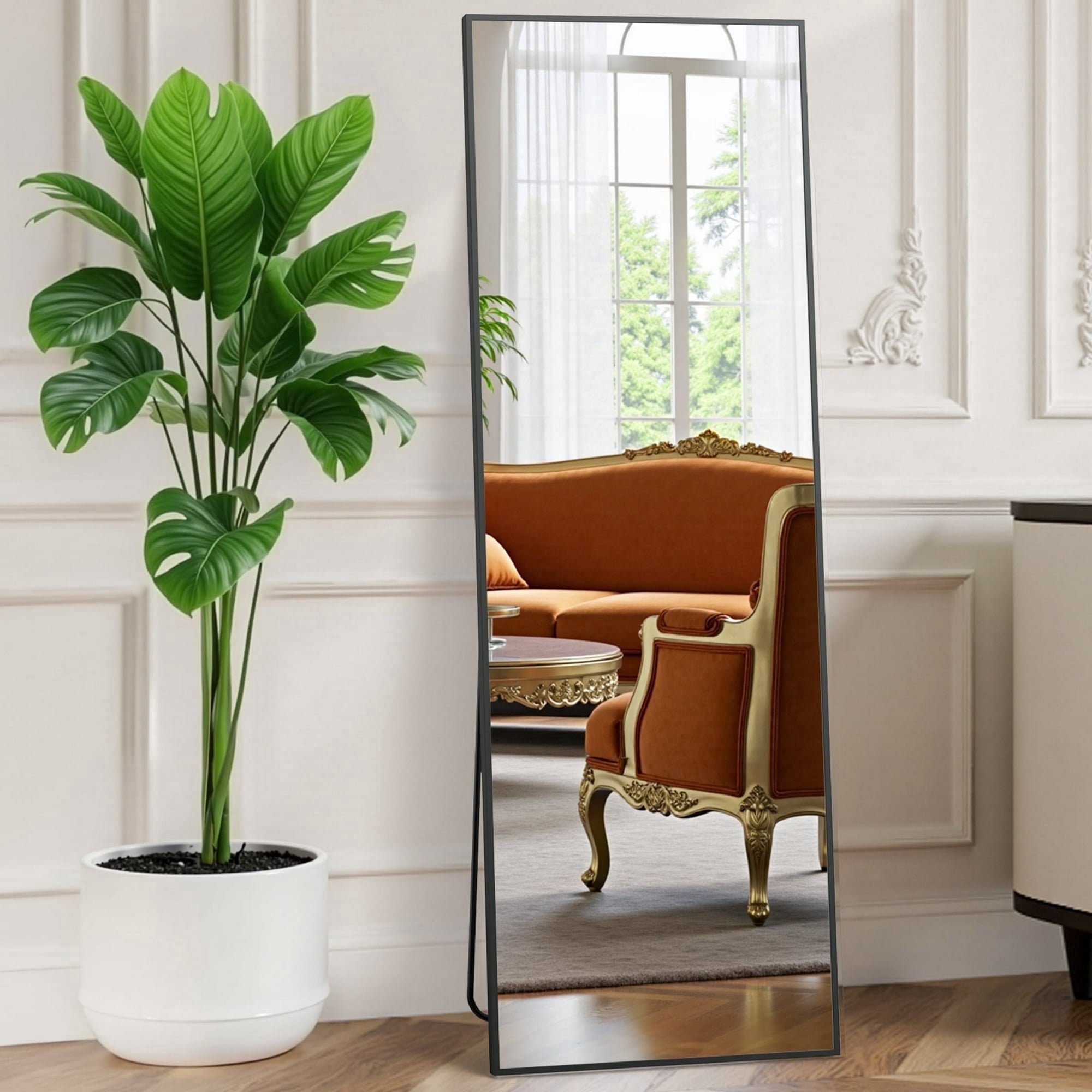 EDX Full Length Mirror 56"x15" Full Body Mirror Rectangle Free Standing ...
