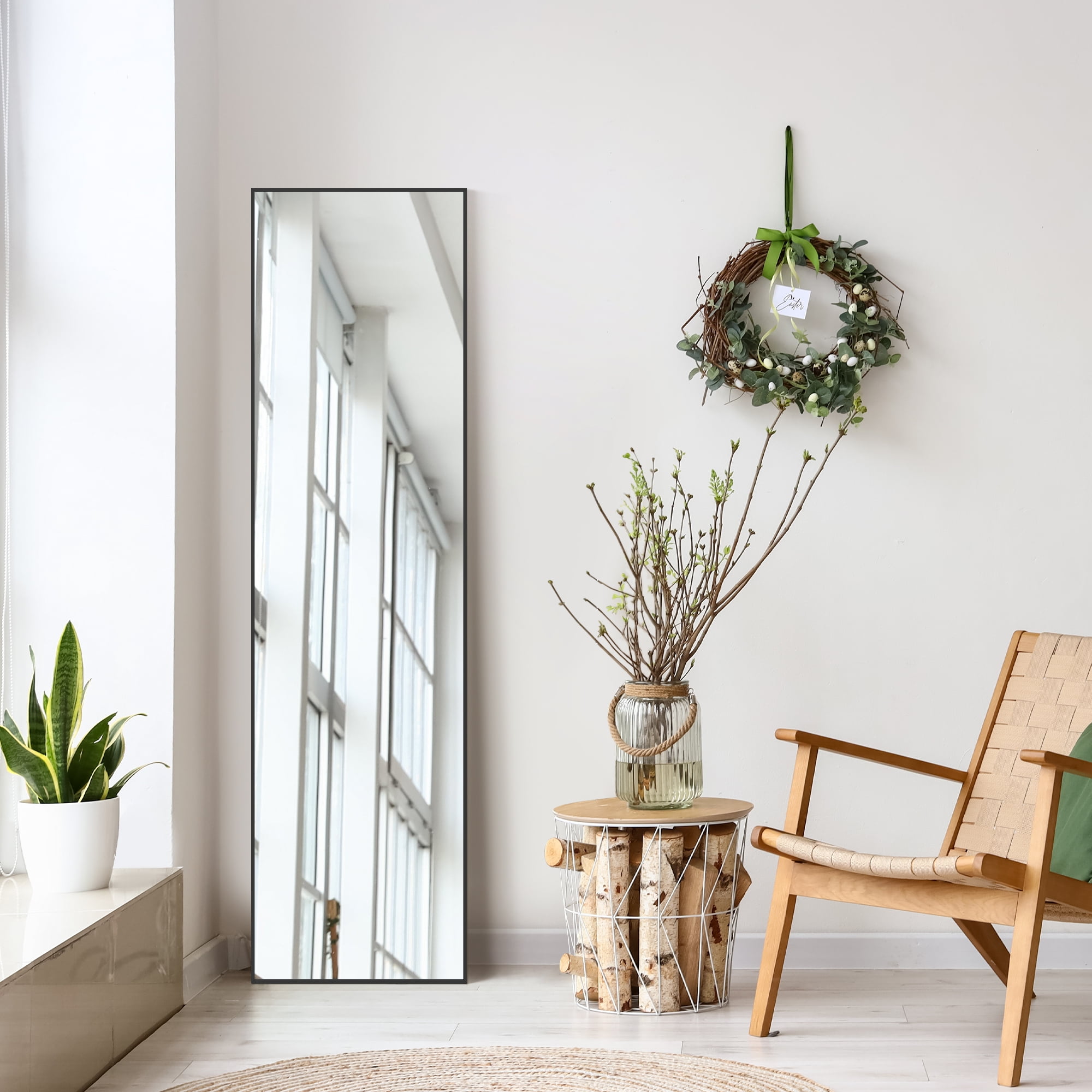 EDX Full Length Mirror 59"x16" Full Body Mirror Rectangle Free Standing ...