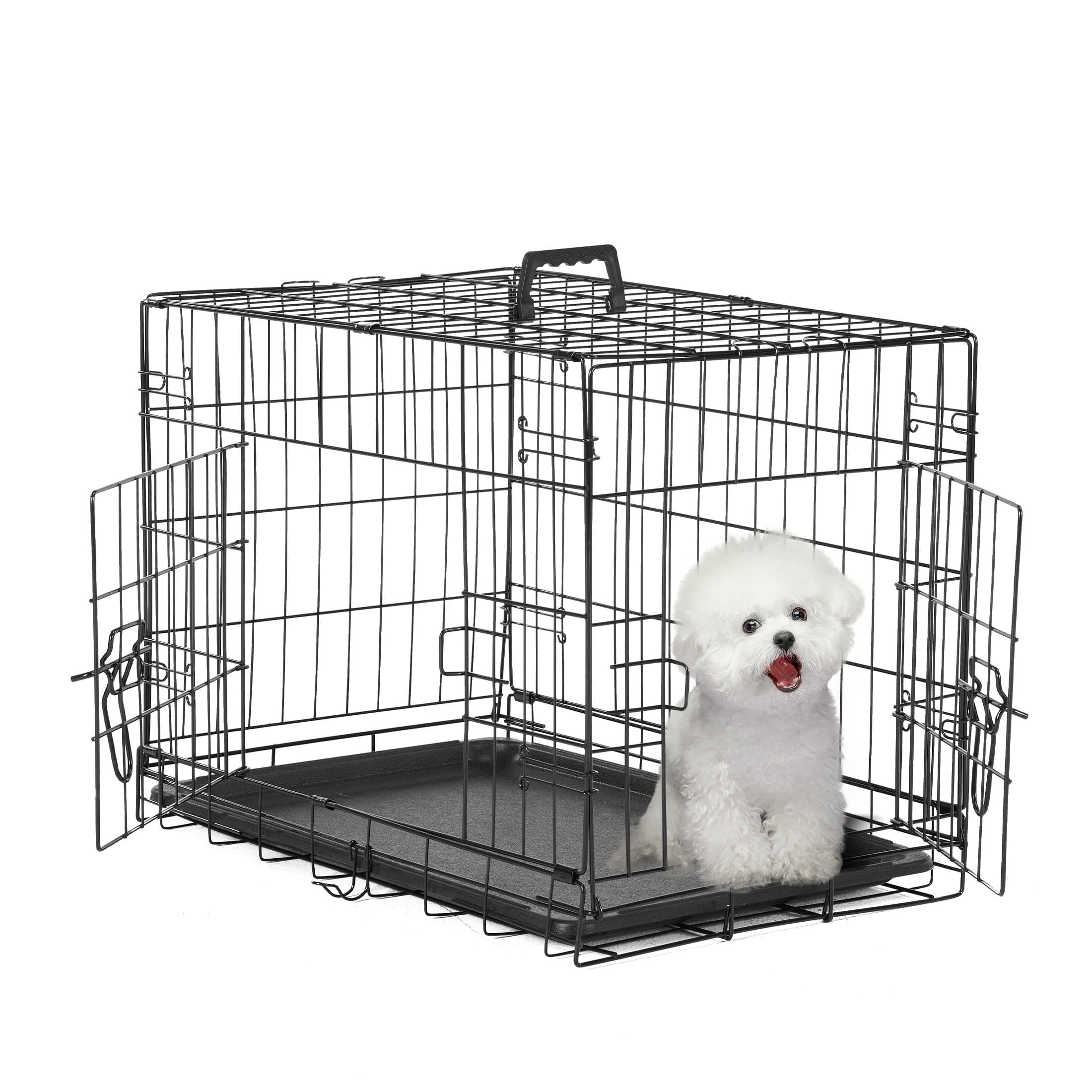 Walmart Black Friday Deals 2025 "EDX Small Dog Crate 24"", Double Door ...