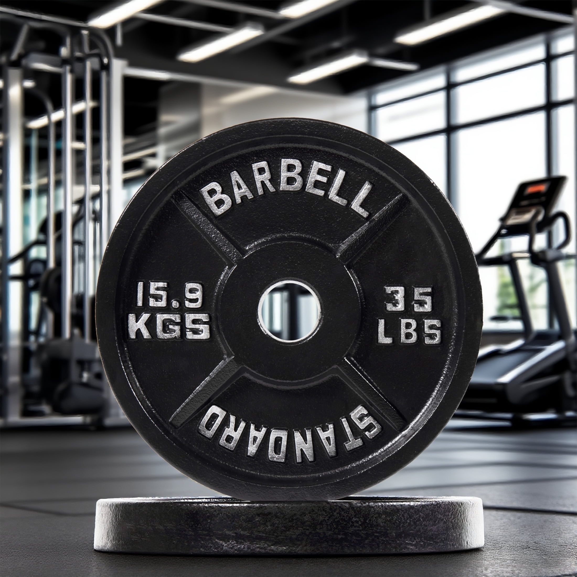 EDX Solid Cast Iron Olympic Weight Plate – 2-Inch Center Hole, Rust ...