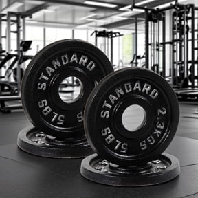 BalanceFrom Cast Iron Olympic 2-Inch Plate Weight Plate, 245 lbs Set ...